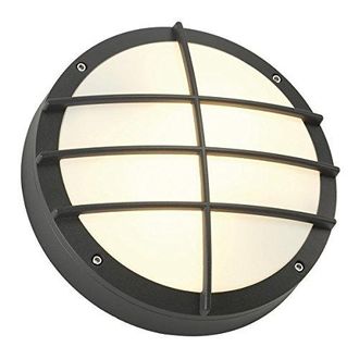 SLV applique murale - ronde - e27-2 x 25 w - slv bulan grid - anthracite