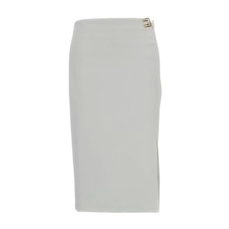 Elisabetta Franchi Femme, Jupes, Blanc, Taille: 38 FR Jupe Crayon