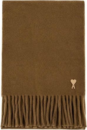 Ami Ami De Coeur Patch Schal - - Accessories - unisex - Braun - ONE SIZE