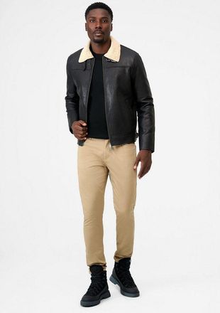 Ricano Lederjacke Alvaro Fellkragen mit Schnallen