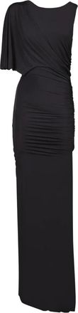 Roberto Cavalli Femme, Robes, Noir, Taille: 40 FR Robe Longue Maxi Asym&eacute;trique Drap&eacute;e