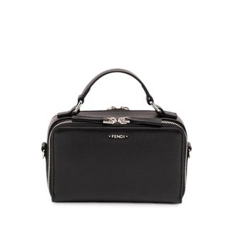Fendi Black Leather Tote Bag