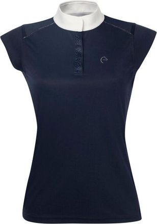 Equith&egrave;me Damen Poloshirt mit Strass BR&Uuml;SSEL EquiTheme Marineblau M