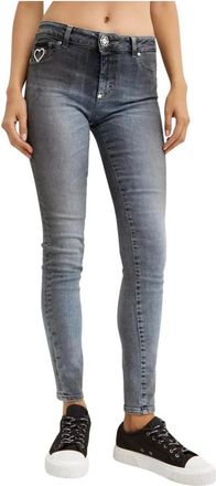 Philipp Plein Femme, Jeans, Gris, Taille: W27 Denim Jeggings Heart