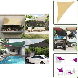 vidaXL The Living Store - Voile dombrage sable 4x5x6,4 m 100 % polyester oxford - Voile Dombrage - Parasol - Abri Solaire - Protection Solaire - Ombrage