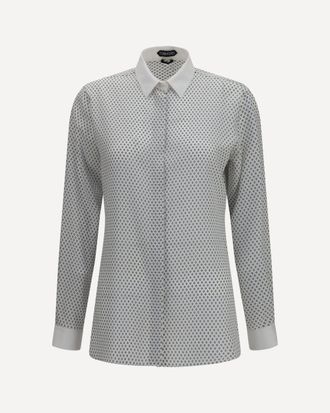 Tom Ford Diamond print silk cr&ecirc;pe de chine Shirt Female 38