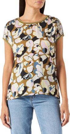Tom Tailor Damen T-Shirt mit Print 1031005, 28866 - Strong Olive, S
