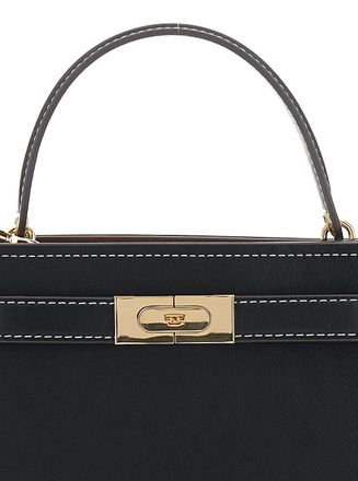 Tory Burch Womens Shoulder Bag Lee Radziwill Black Leather Cowhide Handbags Hand
