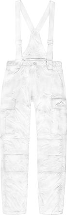 Normani Herren Winter Thermohose gefüttert mit abnehmbaren Hosenträgern Farbe Weiß Größe XXXL