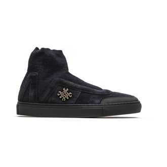 Mr & Mrs Italy Stiefeletten mit Goldener Logoplatte - - Shoes - Damen - Blau - 40 EU