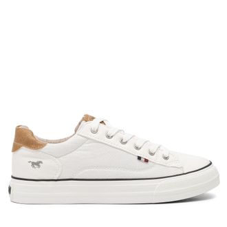 Mustang Jeans Sneakers aus Stoff Mustang 1272-307-1 Wei&szlig;