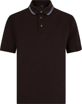 Herno Homme, Tops, Brun, Taille: L Polo &agrave; manches courtes en coton