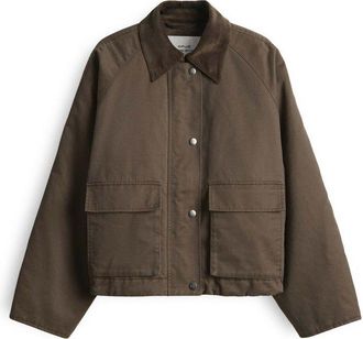 OPUS Outdoorjacke HAMINE mit Cordbesätzen ausgestellt geschnitten, Umlegekragen, Innentasche