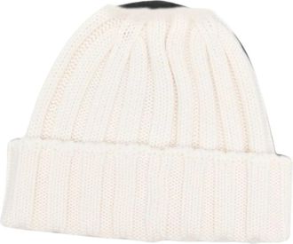 Woolrich Logo-Patch Strickm&uuml;tze - - Accessories - Damen - Wei&szlig; - M