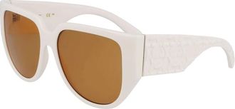 Ferragamo Femme, Accessoires, Blanc, Taille: ONE Size Lunettes de soleil bio-inject&eacute;es
