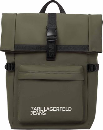 Karl Lagerfeld Karl Lagerfeld Jeans, Herren, Beschichteter PuRucksack, Grün, One size