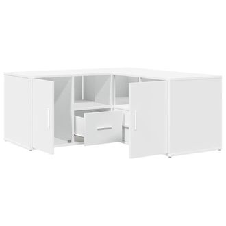 vidaXL Mobile Angolare Bianco 160x40x45 Cm In Truciolato - Vidaxl