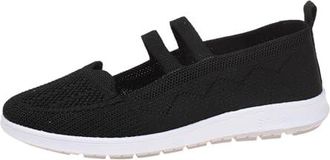 Generic Chaussures d&eacute;contract&eacute;es en toile l&eacute;g&egrave;res et respirantes pour femme avec semelle souple (2), Noir, 38.5 EU