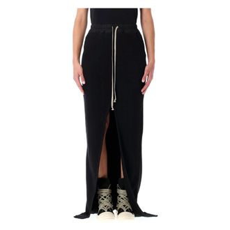 Rick Owens Schwarzer Schlitzrock Aw25 Urban Look - - Skirts - Damen - Schwarzk - S