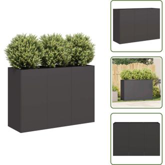 vidaXL Vidaxl - Jardini&egrave;re noir 120x40x80 cm acier lamin&eacute; &agrave; froid - Jardini&egrave;re - Jardini&egrave;res - Pot De Fleurs - Support De Jardini&egrave;re