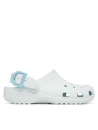Crocs Pantoletten Classic Enamel Buckle Clog 213347 Hellblau