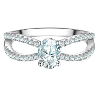 Trilani Ring - Sterling Silber Ring Zirkonia Infinity - Gr. 50 - in Silber - f&uuml;r Damen