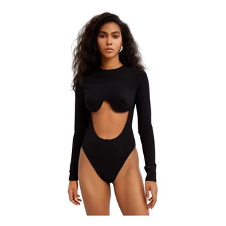 Jean Paul Gaultier Schwarzer Cutout-Body - - Tops - Damen - Schwarzk - XS