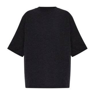 R&oacute;he Oversized Merino T-Shirt - - Tops - Damen - Grau - S