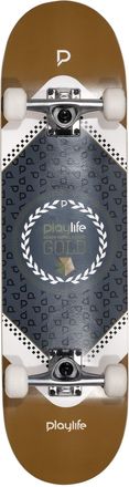 Playlife Skateboard Heavy Metal Gold, 31 / 8 - 79cm / 20,5cm, 52x36mm 92A Rollen, ABEC 9 Kugellager, Art. nr.: 880277