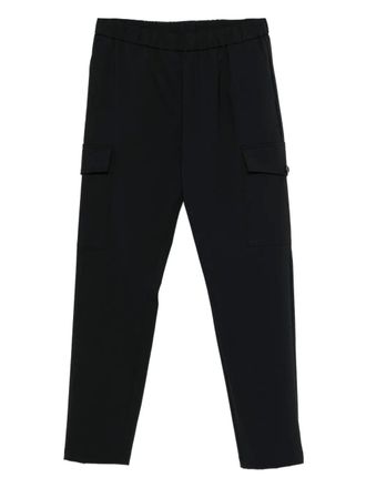 Les Hommes Hose mit Logo-Schild - Schwarz