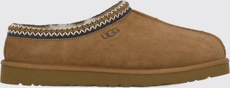 UGG Mules Tasman II en daim avec doublure en laine et surpiq&ucirc;res contrast&eacute;es