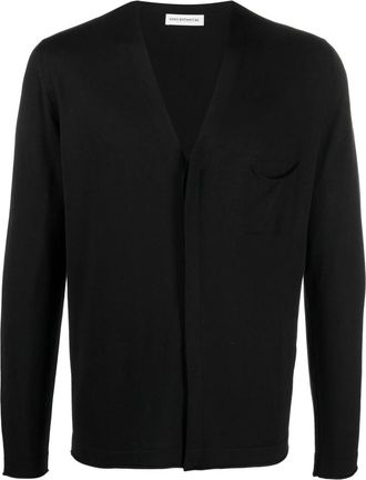 Goes Botanical V-neck Button Merino Cardigan