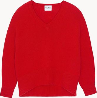 Kujten Pull cachemire oversize col V femme, 6 fils - Pull Eugenie