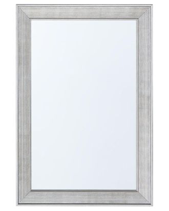 Beliani Klassischer Wandspiegel rechteckig silbern Bubry