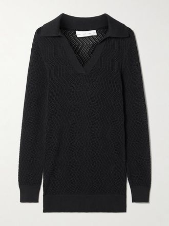 Proenza Schouler Pull En Coton À Mailles Pointelle Agnes - Noir