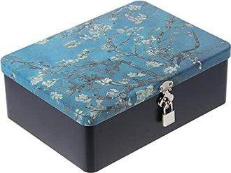 Cabilock 1ensemble Boîte De Rangement Rétro Tôle Avec Cadenas Et Clé Pour Décoration Vintage