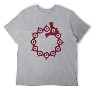 Generic T-shirt graphique fantaisie Dragon Wrath pour homme - Design inspir&eacute; de cr&eacute;ature mythique, Style gris, 4XL