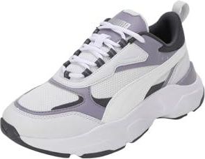 Puma Women Cassia Sneaker, Silver Mist-PUMA White-Galactic Gray-Pale Plum-PUMA Silver, 40.5 EU