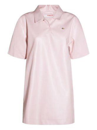 Fiorucci Poloshirtkleid mit Engelsverzierung - Rosa