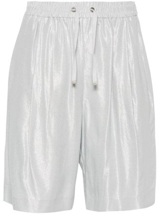 Herno Shorts mit Faltendetail - Silber