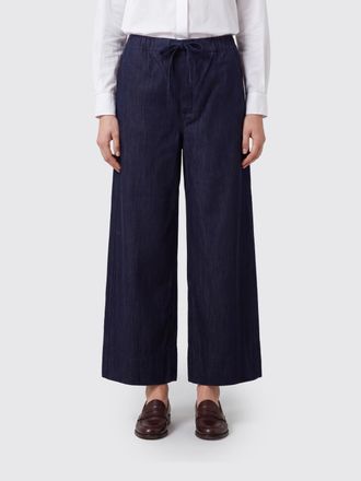 Max Mara S Max Mara Pantalon large en coton avec taille &eacute;lastiqu&eacute;e