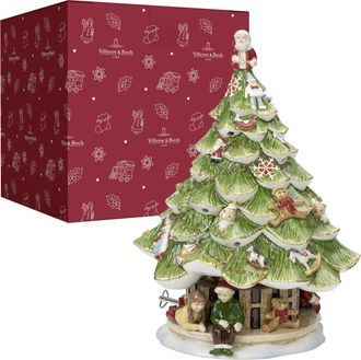 Villeroy & Boch Villeroy und Boch Christmas Toys Memory Spieluhr Tannenbaum, Porzellan, Wei&szlig;/Gr&uuml;n