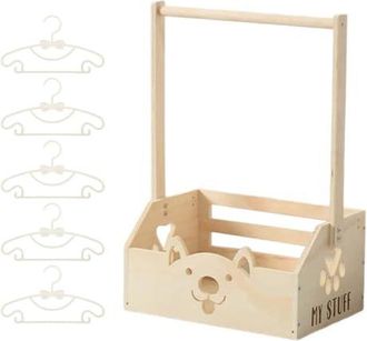 Generico Organisateur de Douche Armoire | Panier de Rangement pour v&ecirc;tements de b&eacute;b&eacute; en Bois - Organisateur de Salle de Bain Installation Facile pour Location 