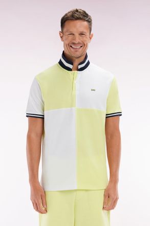 Eden Park Polo &Agrave; Manches Courtes Coup&eacute;-cousu En Coton Jaune Coupe D&eacute;contract&eacute;e