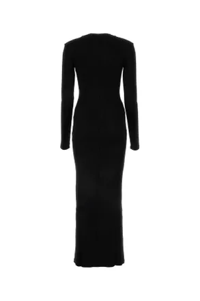 Area Womens Black Stretch Viscose Dress Exterior: Elastane Abiti
