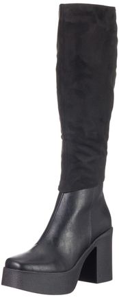 Lamoda Damen Not Thinking Straight Knee High Boot, Black Pu, 40 EU