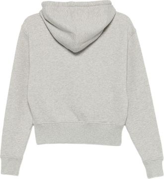 Ami Ami de Coeur Embroidered Cotton Hoodie - Grey