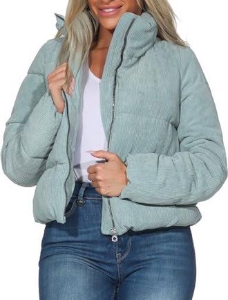 Only Onlnewdolly Corduroy Puffer OTW, Bleu fonc&eacute;, x_l Femmes