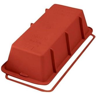 Silikomart | SFT330 Moule &agrave; g&acirc;teau en Silicone PLUM CAKE, antiadh&eacute;sif, paquet de 1 Moule &agrave; g&acirc;teau avec anneau de s&eacute;curit&eacute;, 260 x 100 mm, h 70 mm, Volume 1,5 l, M