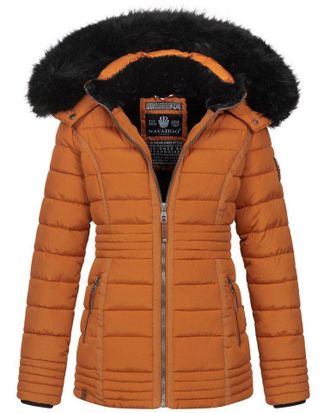 Navahoo Winterjacke Navahoo Umay Princess Damen Winter Steppjacke B900 mit kuschligem Teddyfell und abnehmbarer Kapuze